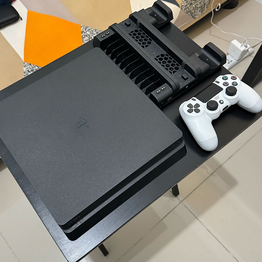 PS4 Slim 1 TB with Vertical Stand Complete with Box, Video Gaming ...