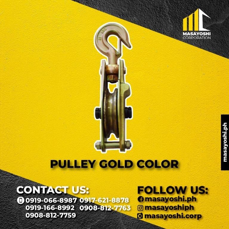 Pulley Gold Color | Lifting Equipment | Pulley | Lifter | Gold Pulley ...