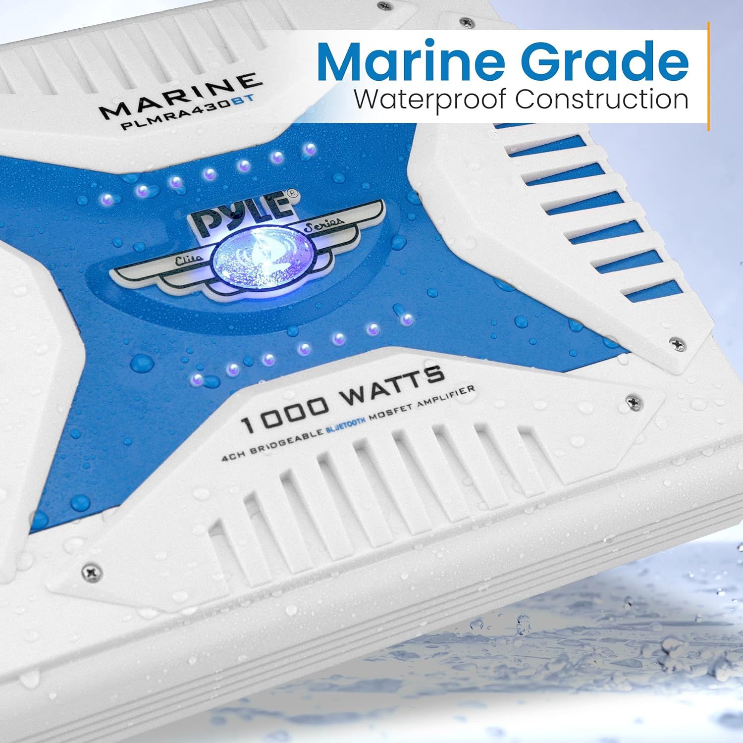 Pyle 2.1 Bluetooth Marine Amplifier Receiver - Waterproof 4 Channel ...