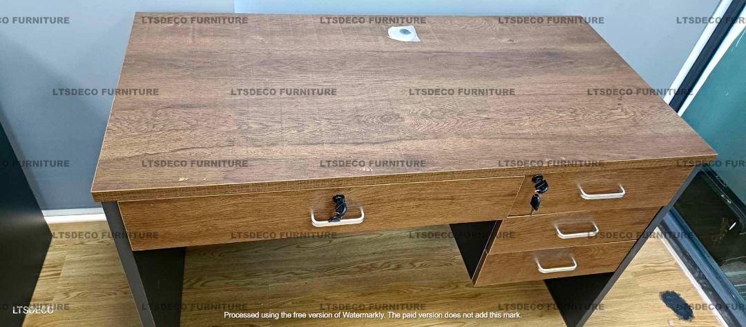 READY MADE OFFICE TABLE WITH 3-LAYER SIDE DRAWERS OFFICE PARTITION ...