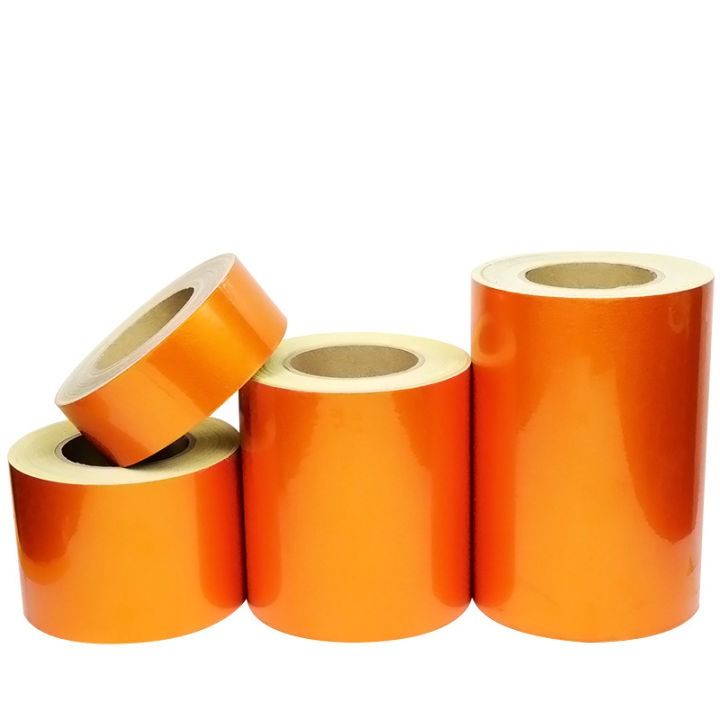 Reflective Sticker Roll Tape Orange 4 inches and 2 inches, Commercial ...