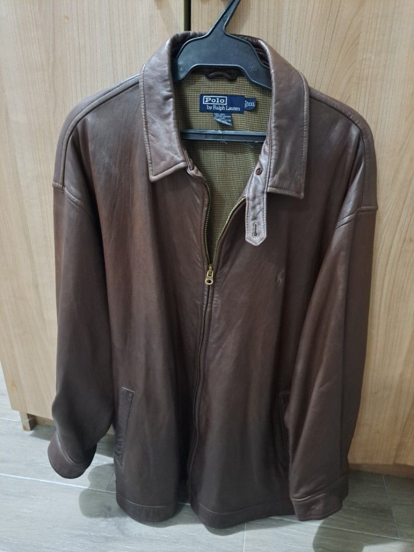 RL leather jacket, Men's Fashion, Coats, Jackets and Outerwear on Carousell