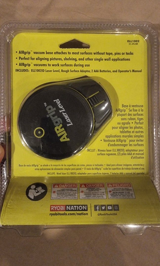 Ryobi Air Grip Compact Laser Level, Commercial & Industrial ...