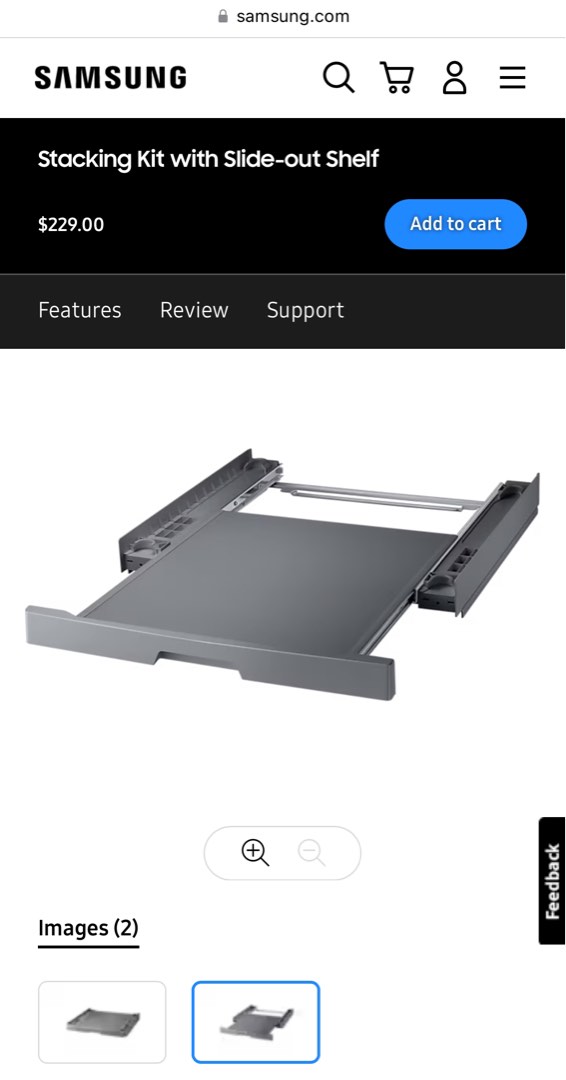 Samsung stacking kit for dryer (SKK-UU/UD) slide out shelf, TV & Home ...