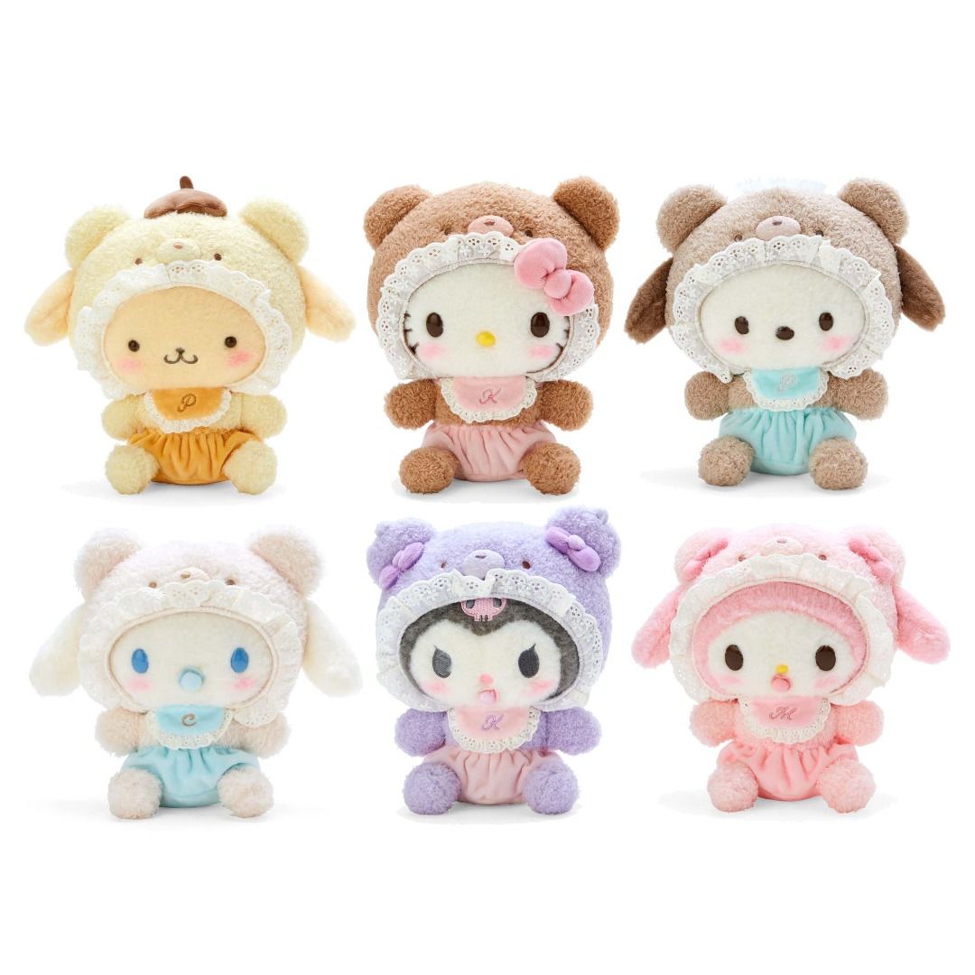 Sanrio 日本正版 毛公仔 (Latte Kuma Baby) Hello Kitty My Melody Pochacco PC狗 ...