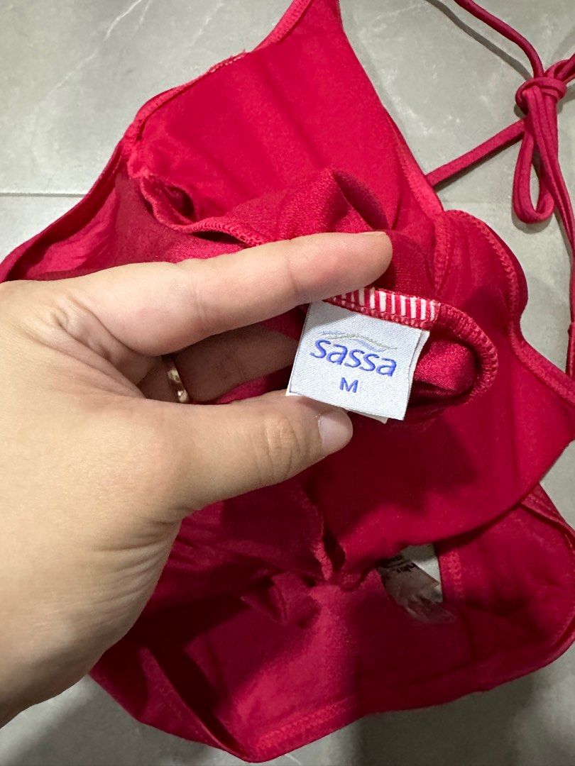 Sassa One piece red swimsuit (medium), Women's Fashion, Swimwear, Bikinis & Swimsuits on Carousell