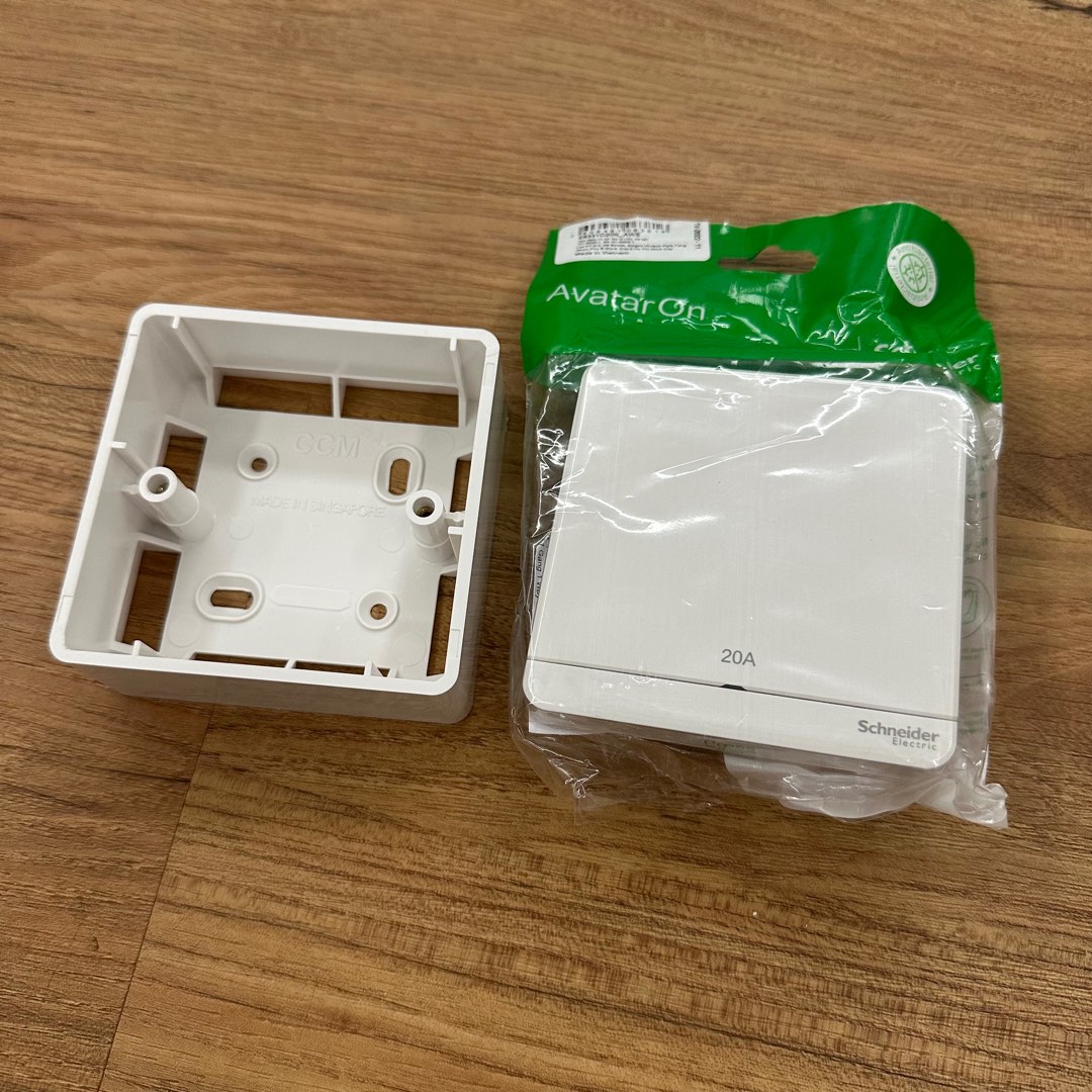 Schneider AvatarOn 20A 1G DP Switch White with LED for Electric Heater ...
