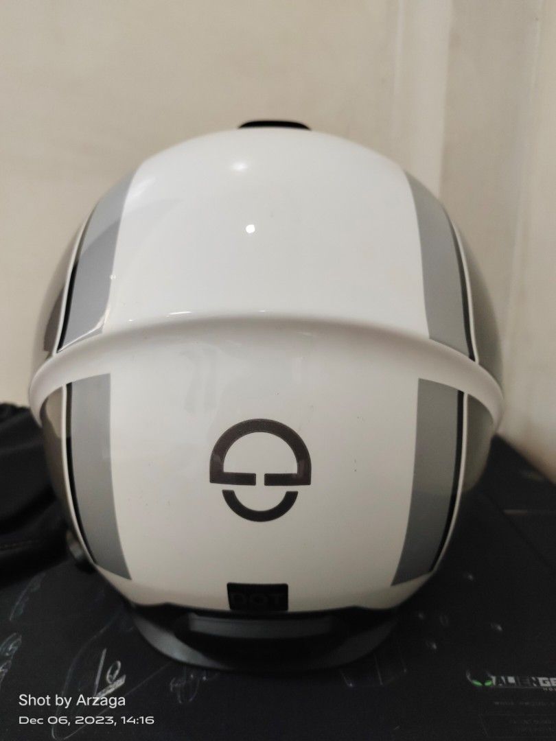 schuberth m1 pro half face helmet large with sc1m intercom, extra clear ...