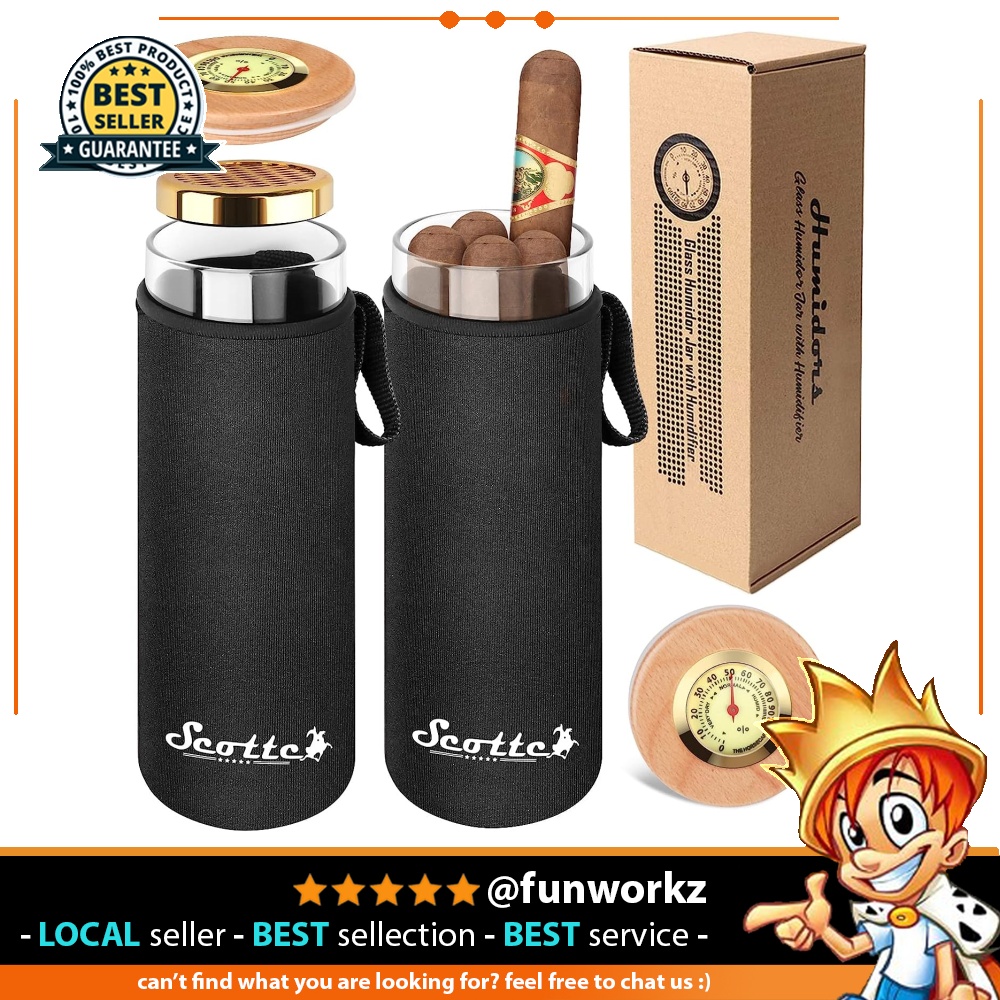 Scotte Cigar Case Humidor Gift Box cigars jar humidifiers-Cigar ...