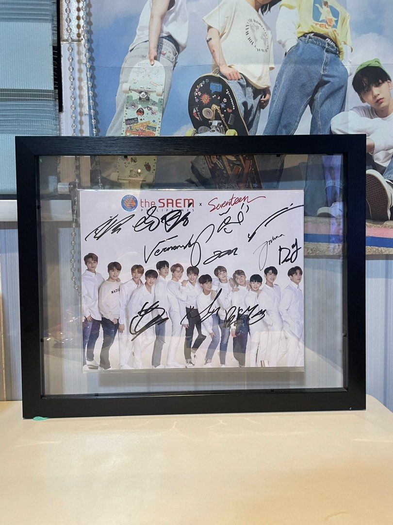 SEVENTEEN THE SAEM HANDSIGNED PHOTO w frame (RARE), Hobbies & Toys ...
