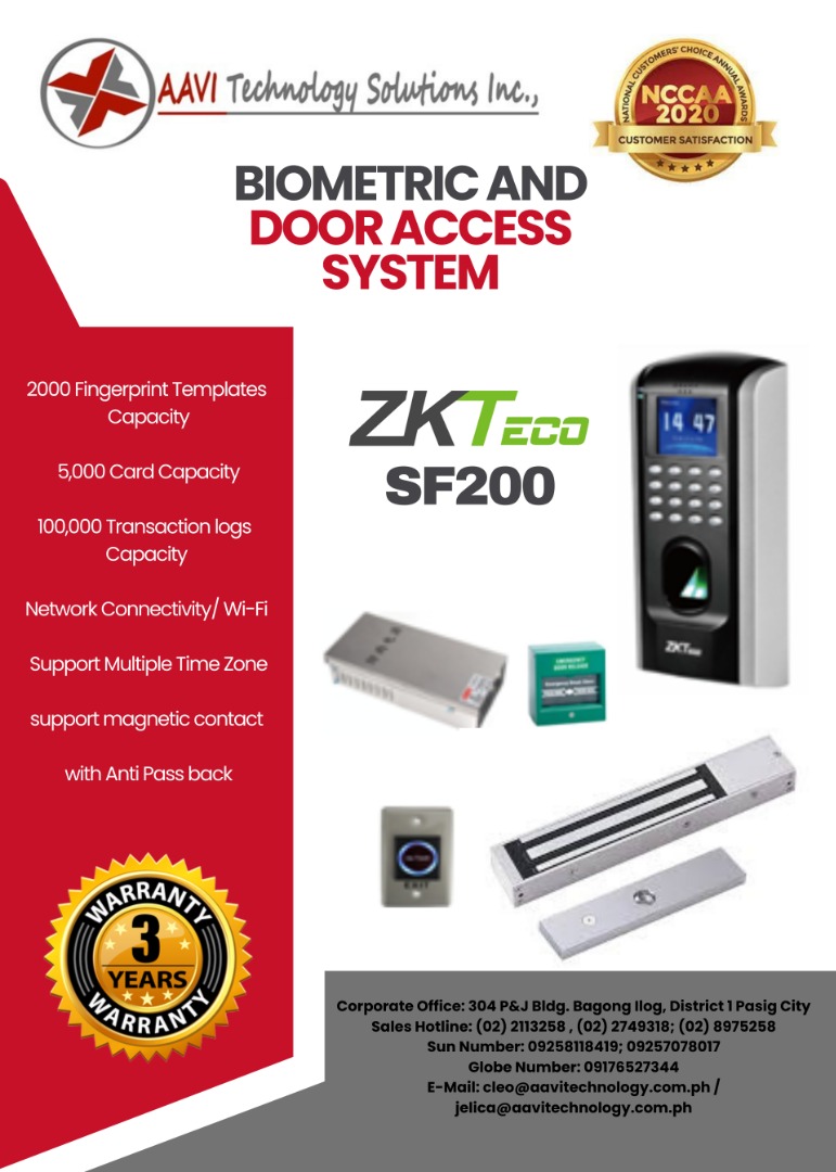 SF200-ID BIOMETRICS TIME KEEPING, RFID AND DOOR ACCESS, Computers ...