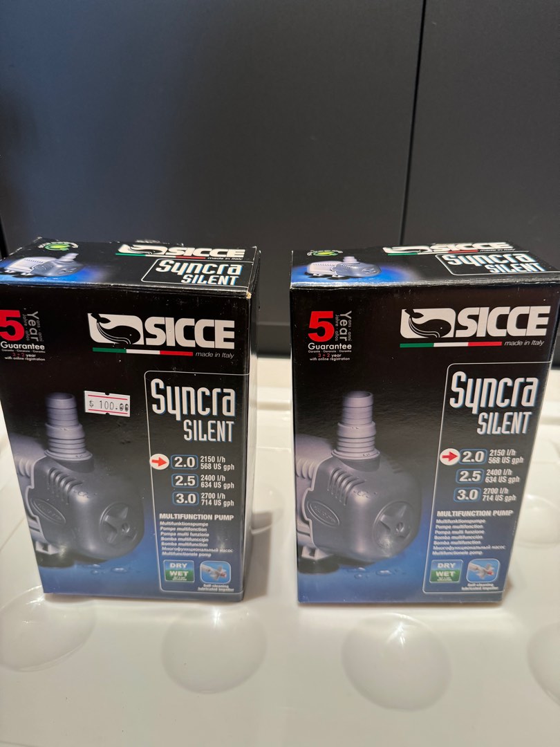 Sicce Syncra Silent 2.0 Pump x 2, Pet Supplies, Homes & Other Pet ...