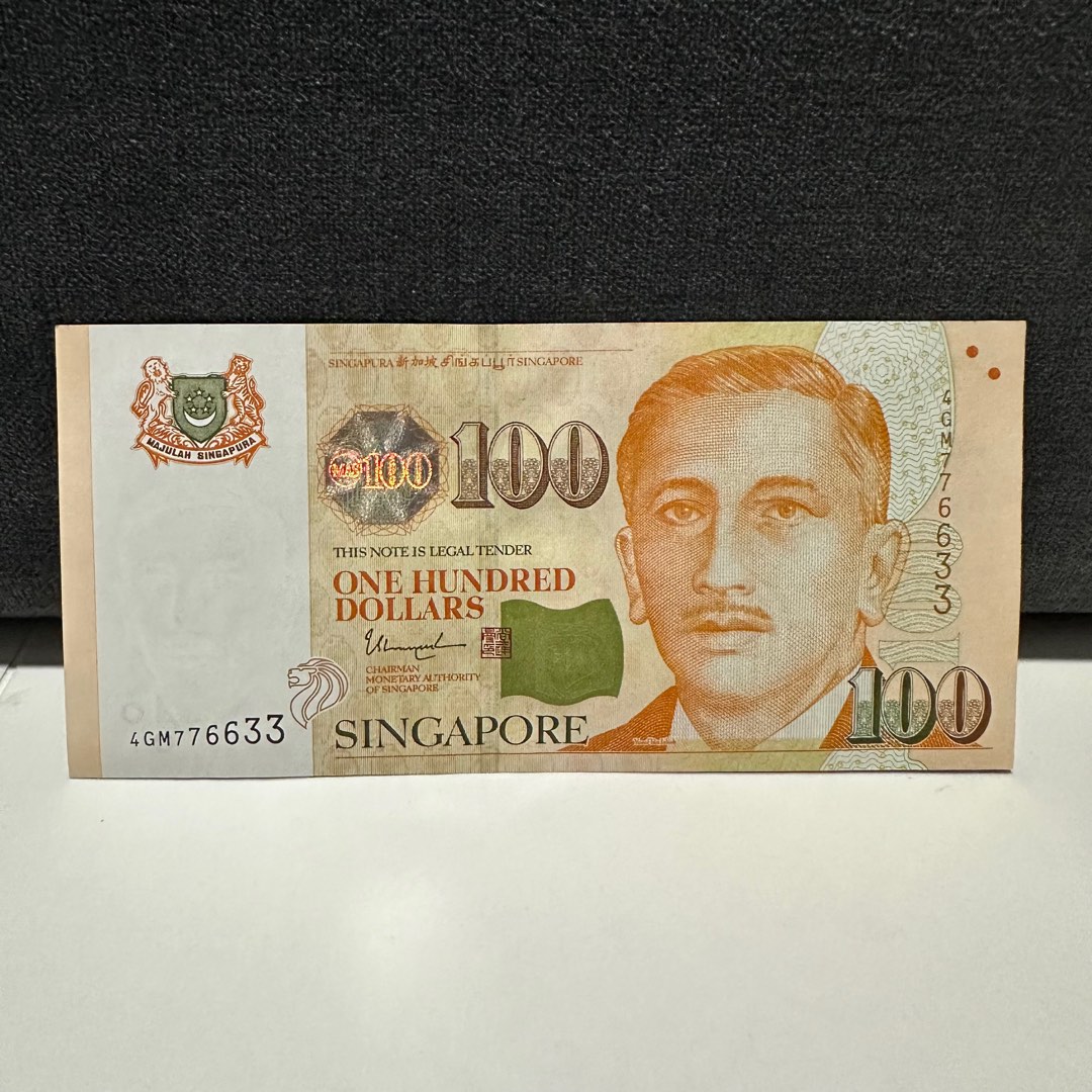 Singapore $100 Note with nice serial number, Hobbies & Toys ...