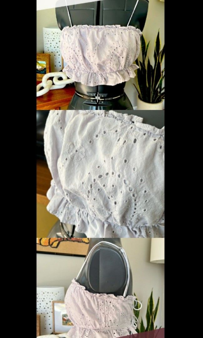 Sky Moon White Top, Women's Fashion, Tops, Others Tops on Carousell