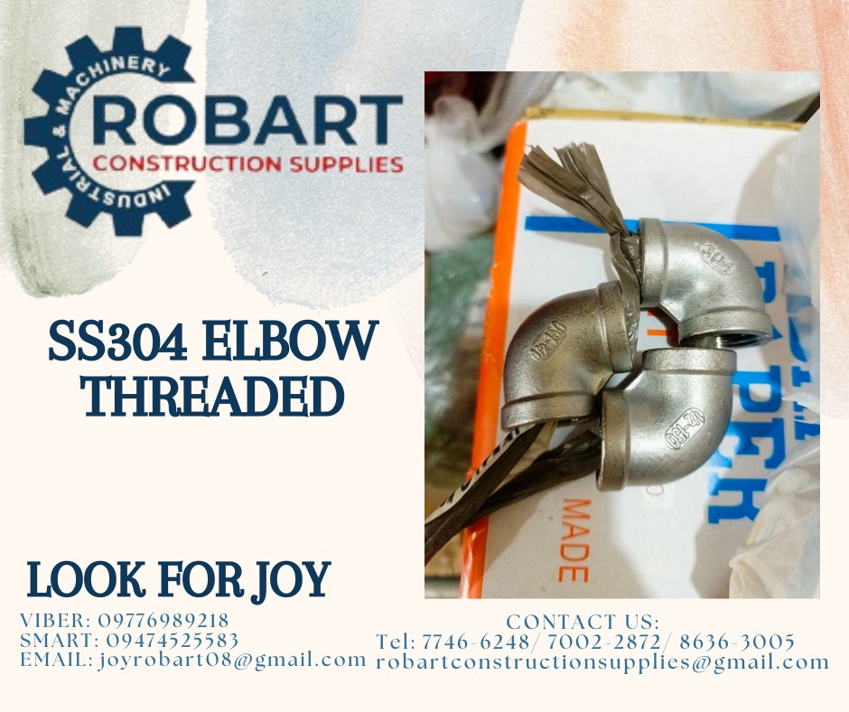SS304 ELBOW THREADED, Commercial & Industrial, Construction Tools ...