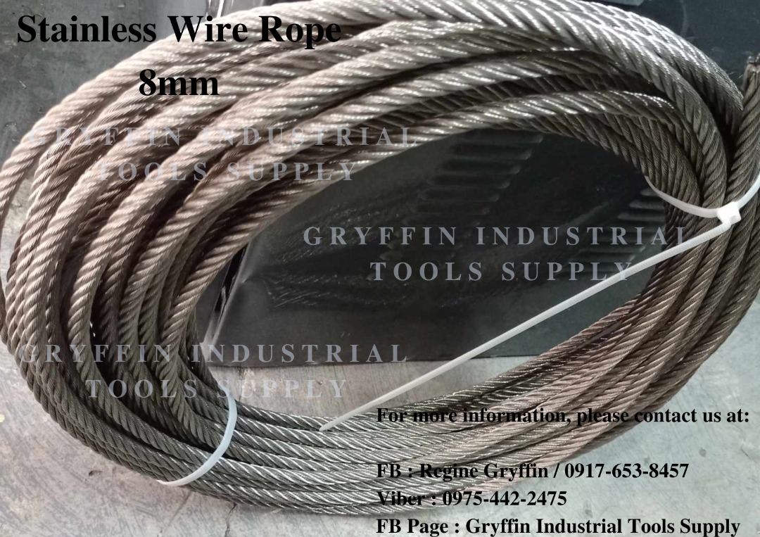 Stainless Wire Rope 8mm, Commercial & Industrial, Industrial Equipment ...