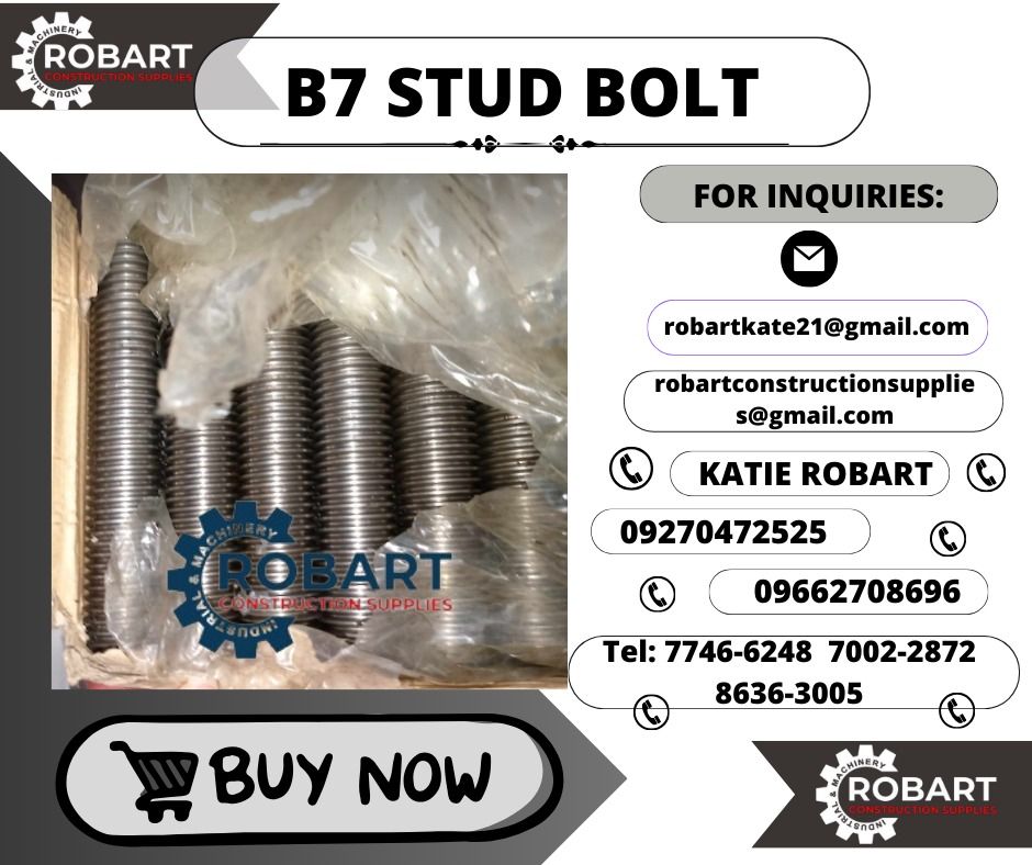 STUD BOLT B7, Commercial & Industrial, Construction Tools & Equipment ...