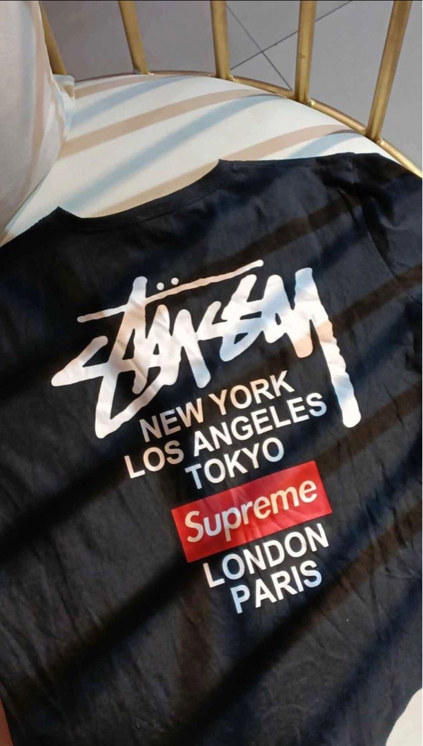 Stussy X Supreme Tee, Men's Fashion, Tops & Sets, Tshirts & Polo Shirts ...