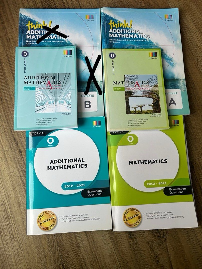 think! Additional Mathematics Textbooks and Topical O Level Workbooks ...