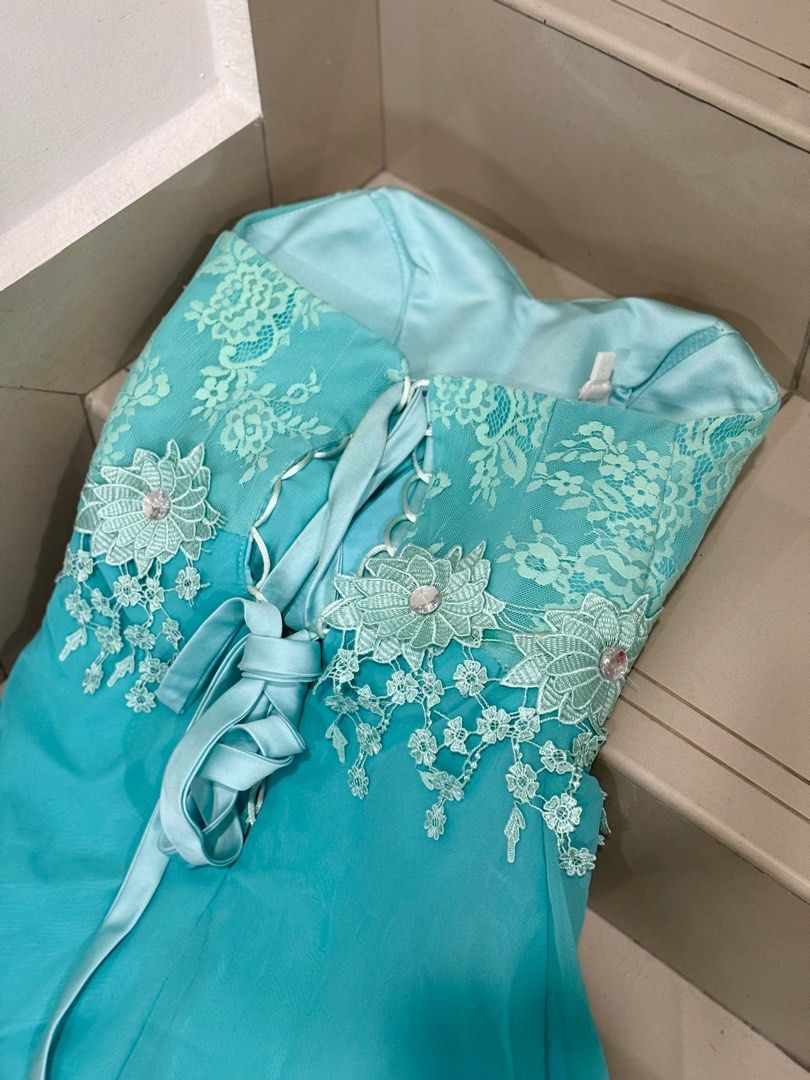 Tiffany Blue Evening Dress & Gown, Women's Fashion, Dresses & Sets ...