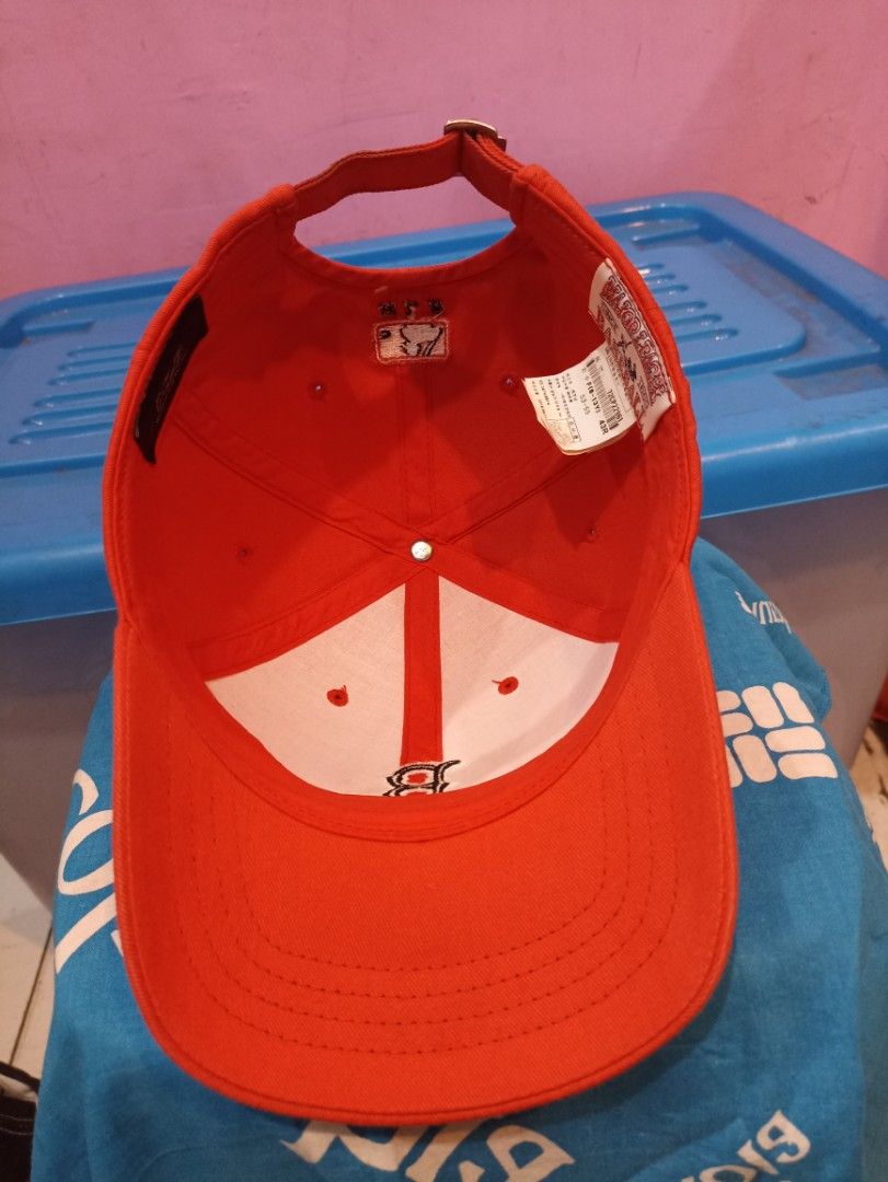 Topi MLB Anak Original Logo B Merah, Fesyen Pria, Aksesoris, Topi di ...
