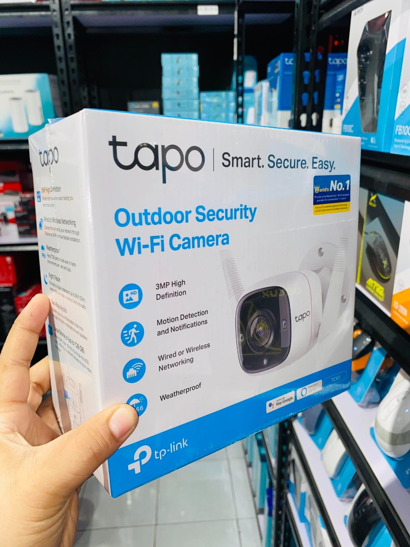TP-Link Tapo TC65 Outdoor Security WiFi Camera IP66 3MP Ultra-High ...