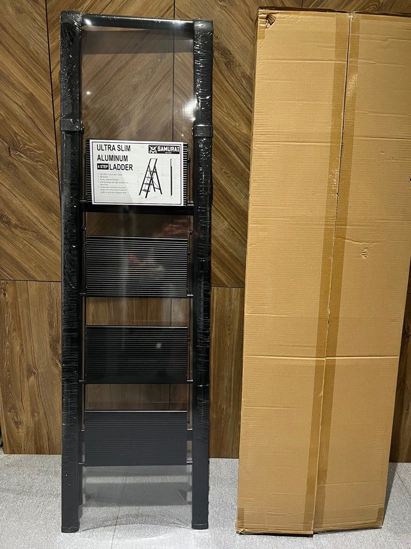 Ultra-slim 4 step ladder, Furniture & Home Living, Home Improvement ...