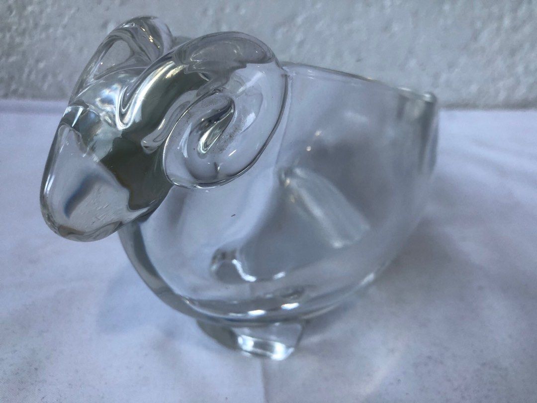 Vintage 11cm Ram Crystal Heavy Bowl B3, Women's Fashion, Jewelry ...