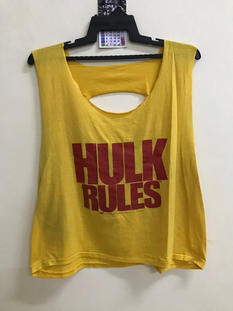 Vintage 1988 Hulk Rules Muscle Tank Top, Men's Fashion, Activewear on ...