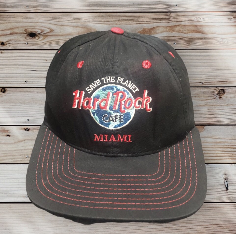 Vintage Topi Hard Rock Cafe Miami, Fesyen Pria, Aksesoris, Topi di ...