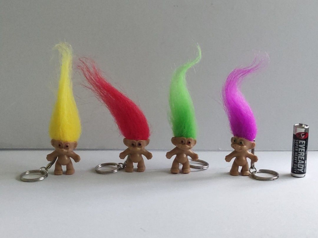 Vintage Trolls Keychains, Hobbies & Toys, Toys & Games on Carousell