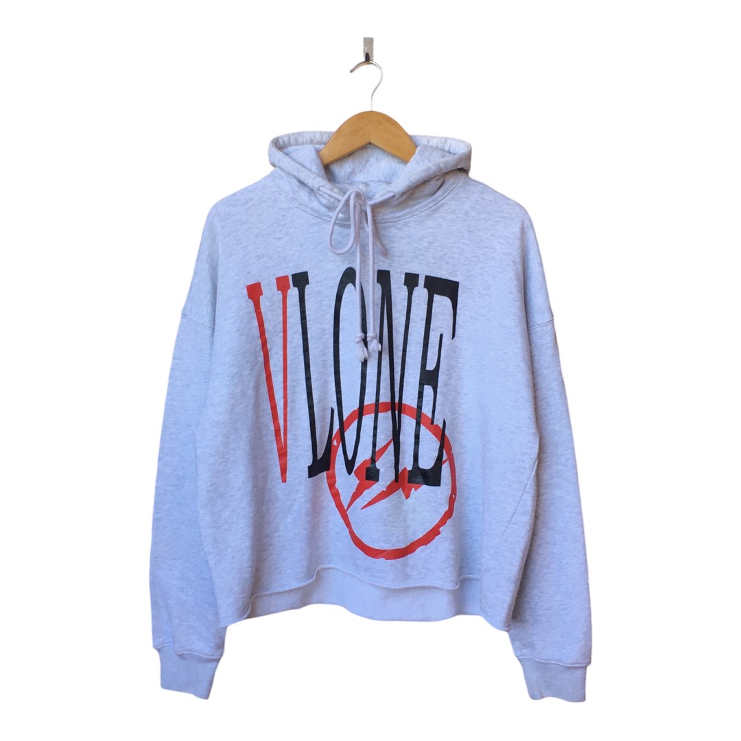 Vlone x Fragments Hoodie Gray, Men's Fashion, Tops & Sets, Hoodies on ...