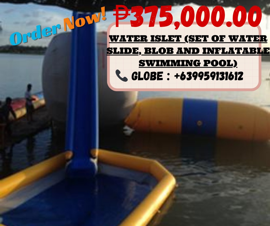 WATER ISLET (SET OF WATER SLIDE, BLOB AND INFLATABLE SWIMMING POOL ...