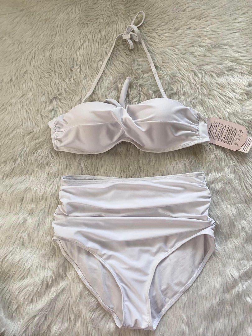 White 2 piece Swimsuit , Women's Fashion, Swimwear, Bikinis & Swimsuits ...