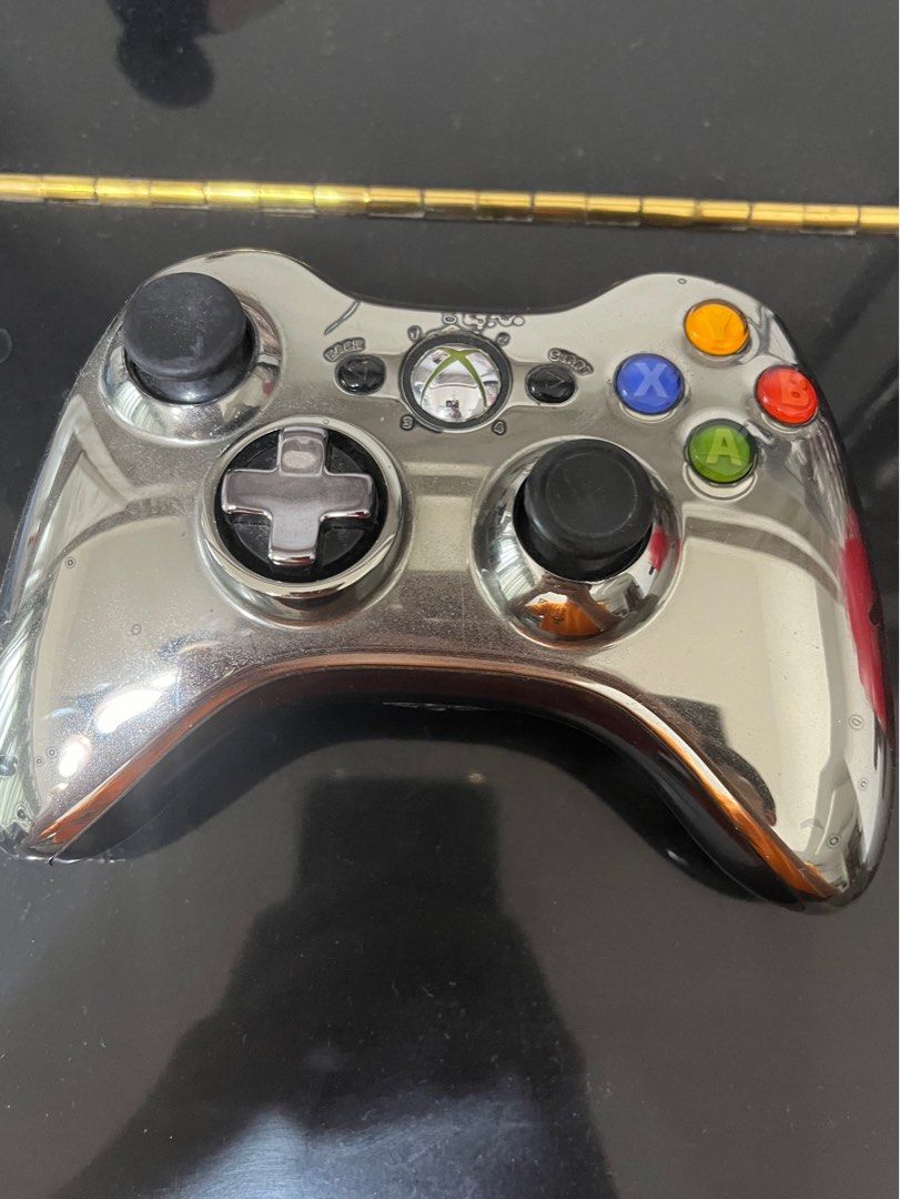 xbox 360 silver chrome controller