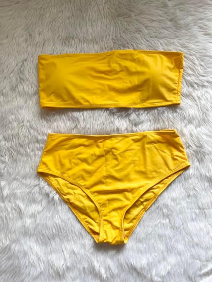 Yellow 2 piece Swimsuit , Women's Fashion, Swimwear, Bikinis ...