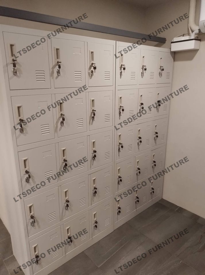 15 door steel locker office partitions, Furniture & Home Living, Office ...