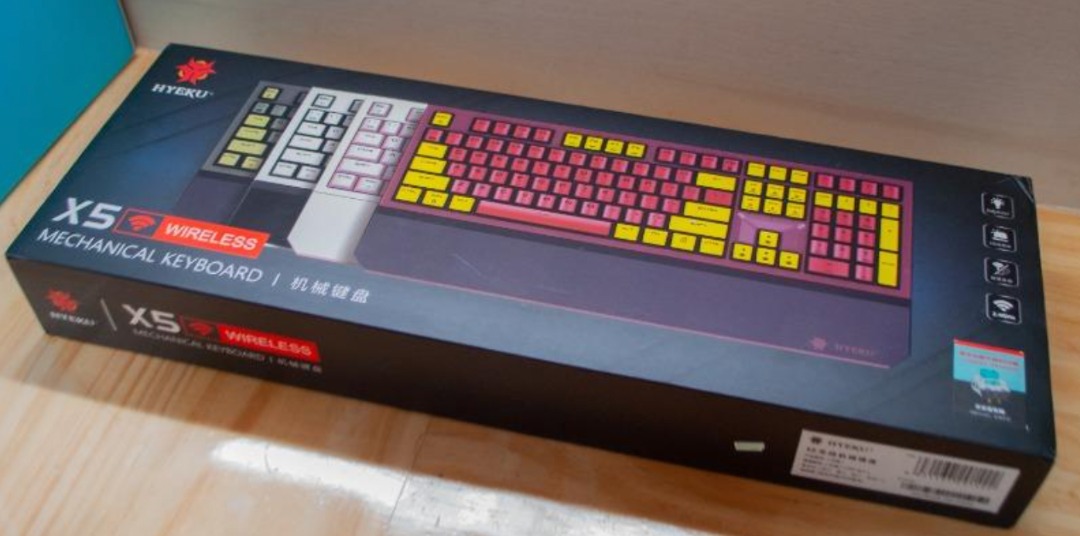 黑峽谷 HYEKU X5 (108 keys) 無線Wireless /有線2.4G雙模機械鍵盤 108鍵 全新未拆封, 電腦＆科技, 電腦 ...