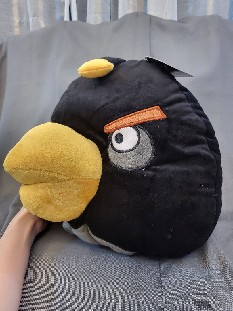 Angry Birds Bomb Large Plushie, Hobbies & Toys, Toys & Games on Carousell