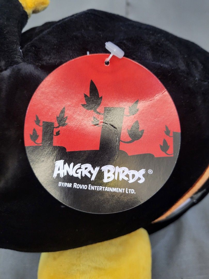 Angry Birds Bomb Large Plushie, Hobbies & Toys, Toys & Games on Carousell