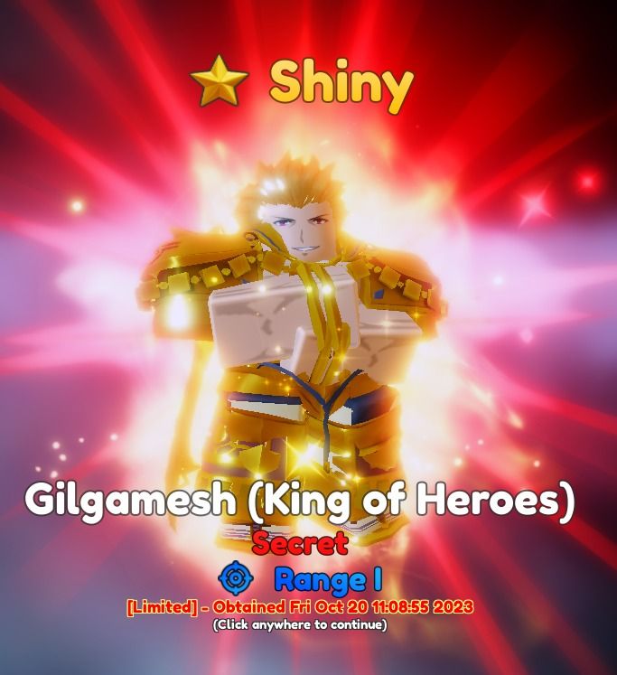Anime Adventures Shiny Gilgamesh, Video Gaming, Gaming Accessories, In ...