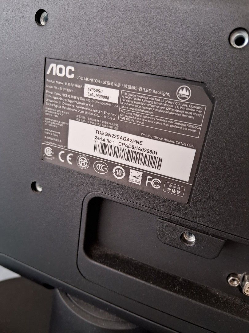 AOC LCD MONITOR, Computers & Tech, Parts & Accessories, Monitor Screens on Carousell