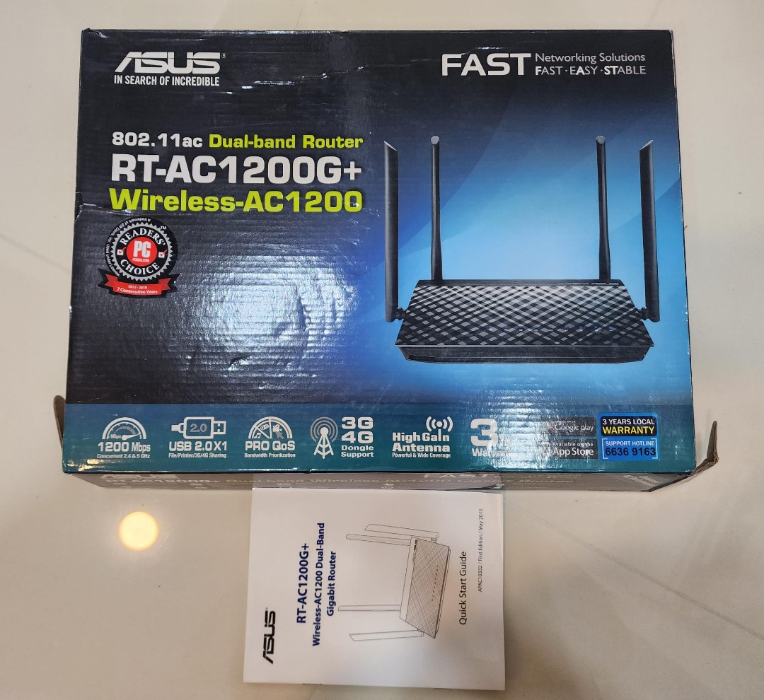 ASUS RT-AC1200+ Router, Computers & Tech, Parts & Accessories ...