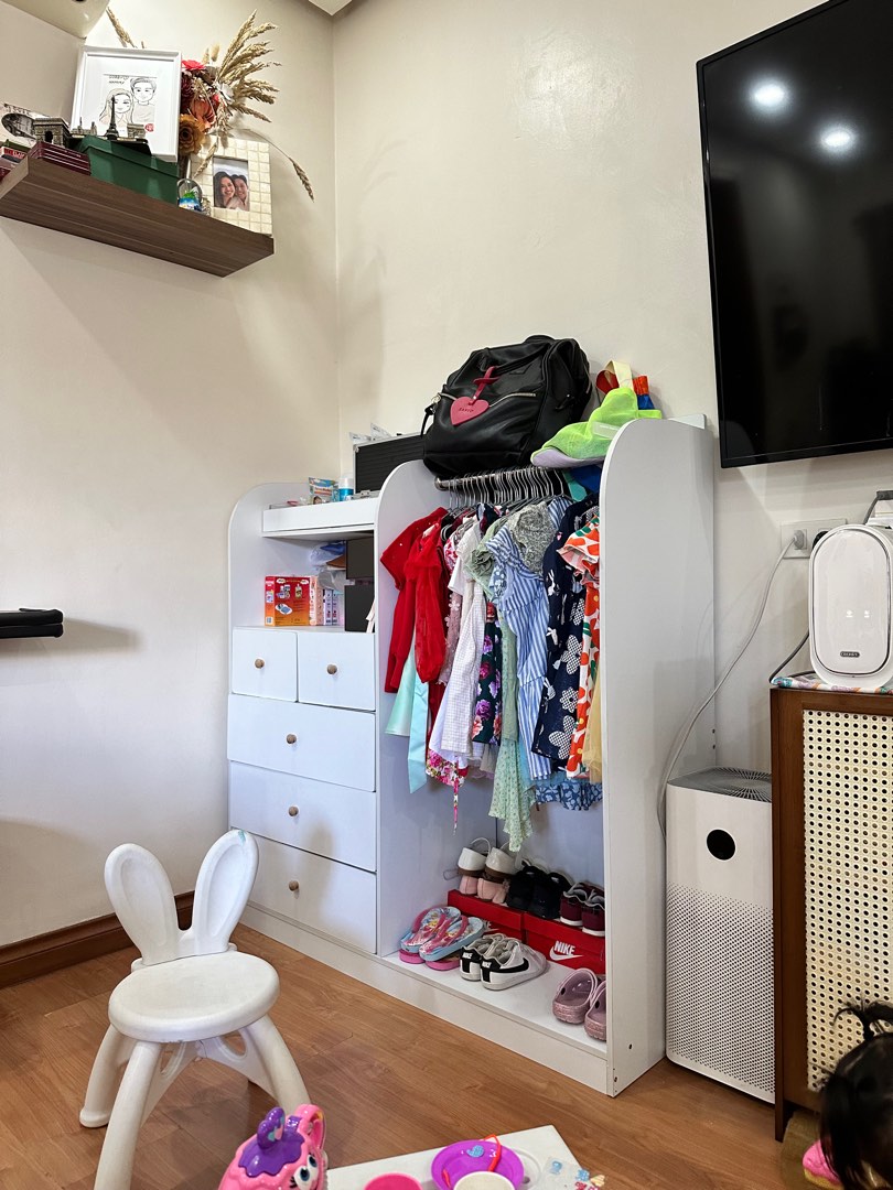 Baby Cabinet with Metal Rods for Dresses, Babies & Kids, Baby Nursery ...