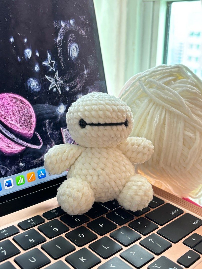baymax crochet keychain, Hobbies & Toys, Stationery & Craft, Handmade ...