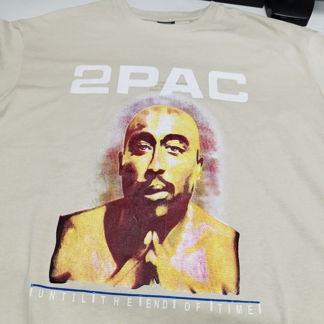 2pac Shakur - Rap Tee - Bershka T-shirt, Men's Fashion, Tops & Sets ...