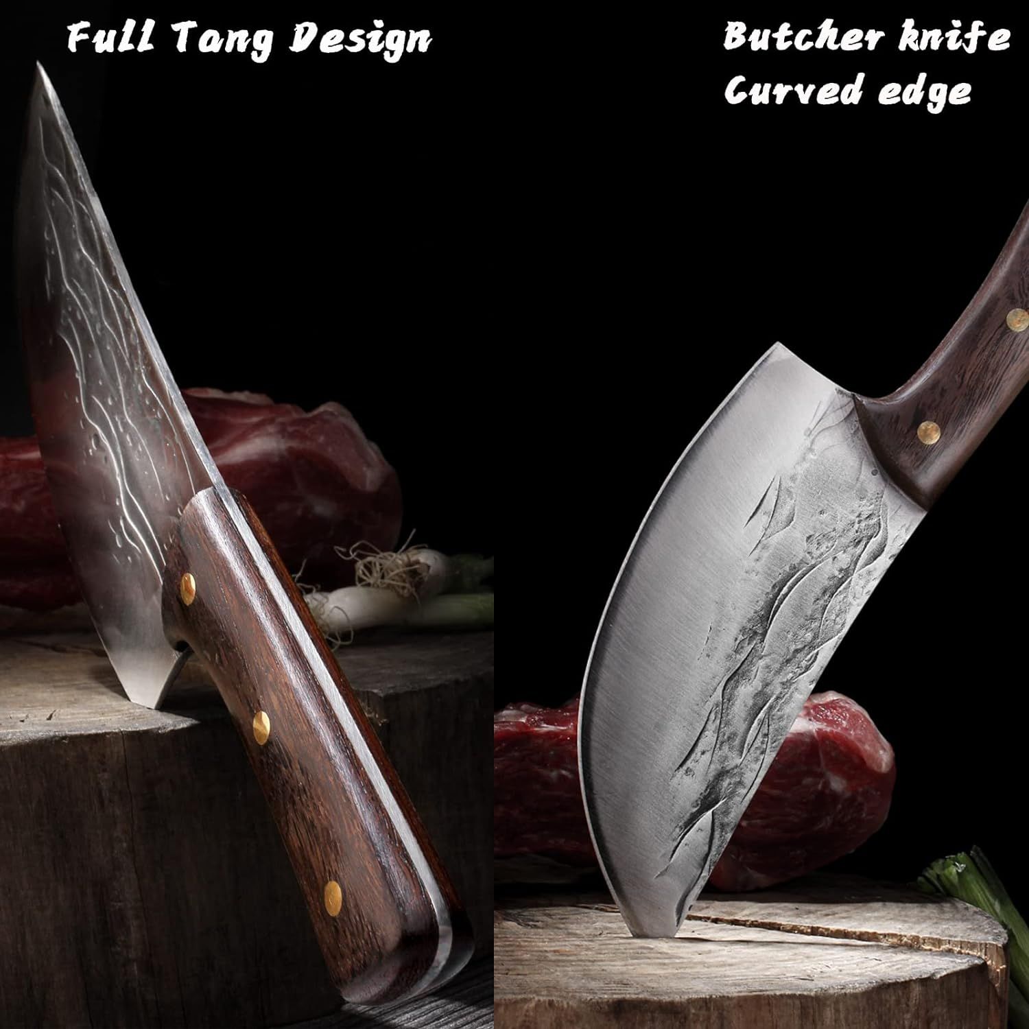 BLADESMITH Butcher Knife, Cleaver knife for Meat Cutting - 7'' Sharp ...