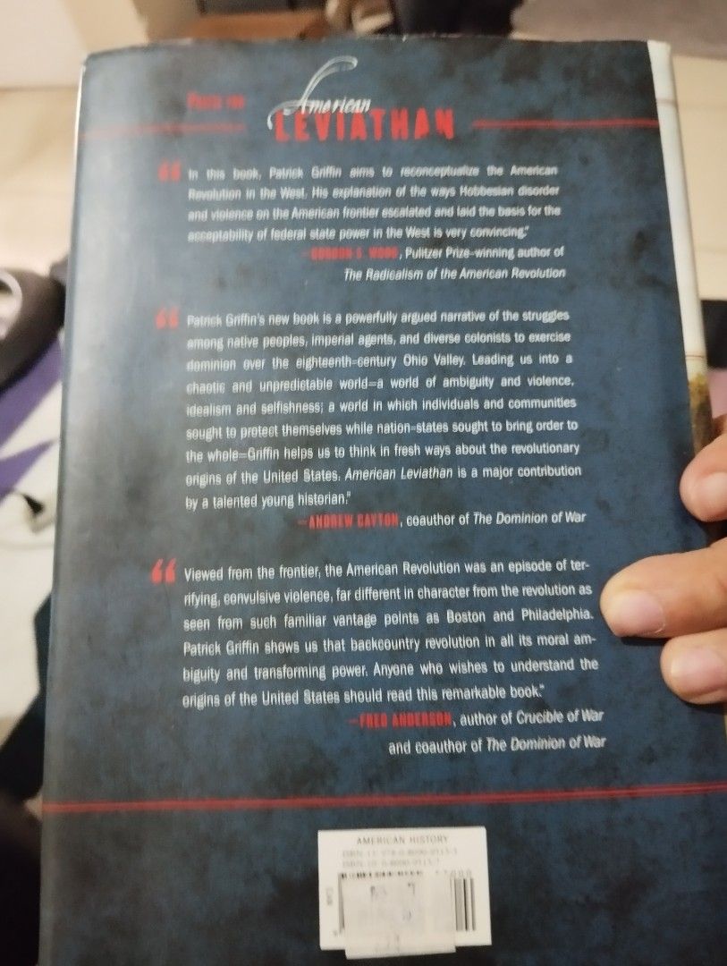 Book Of AMERICAN LEVIATHAN -Patrick Griffin, Hobbies & Toys, Books ...