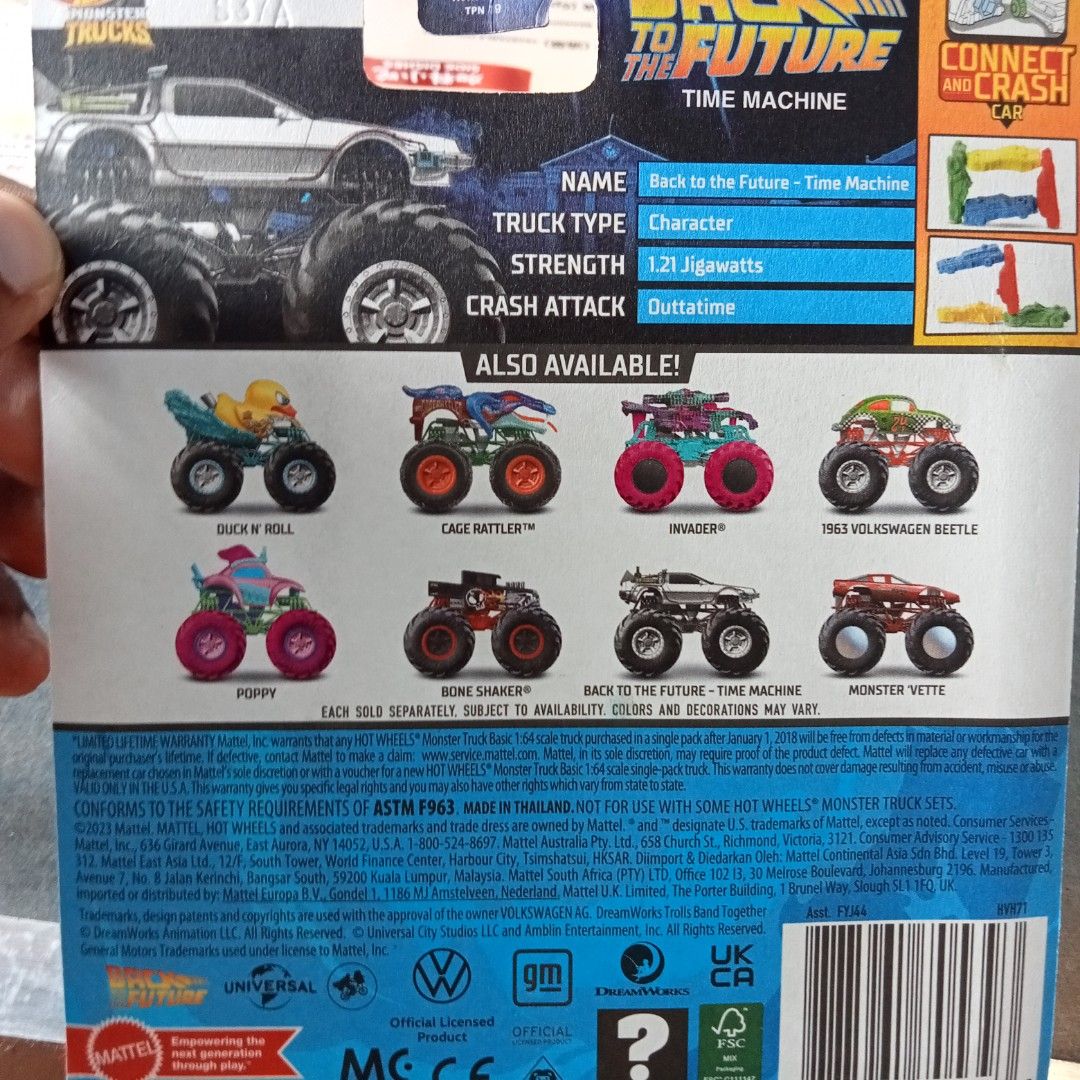 BTTF Time Machine Monster Truck, Hobbies & Toys, Toys & Games on Carousell