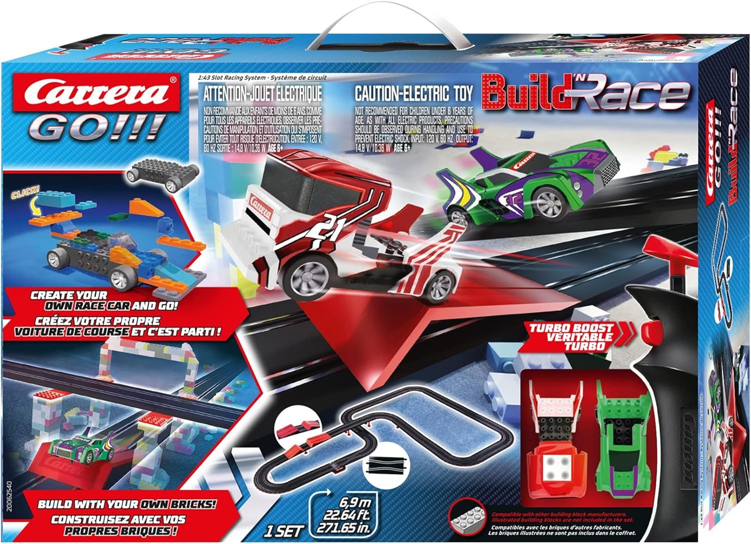 Carrera GO!!! Build 'N Race Electric Powered Slot Car Racing Kids Toy ...